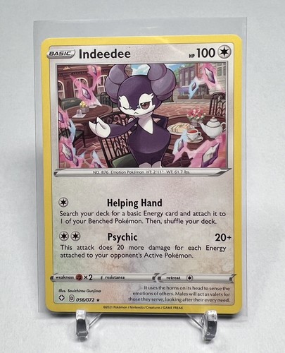 Indeedee 056/072 SWSH Shining Fates Pokemon Card NM | eBay