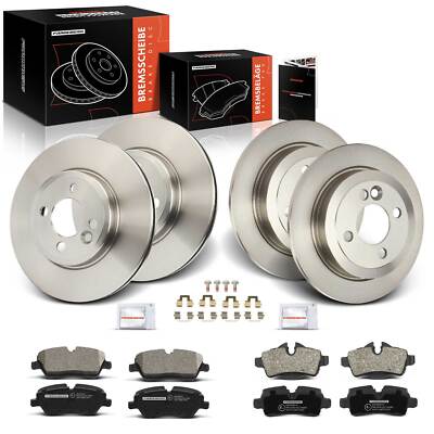 Brake Discs & Brake Pads Front and Rear for Mini Mini Clubman R55 R56 ...