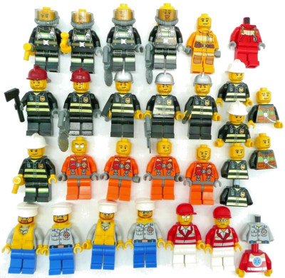 LEGO Firefighters & Paramedics Minifigure Lot - First Responders Coast ...