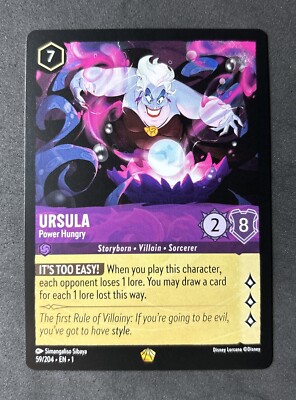 Disney Lorcana The First Chapter 59/204 Ursula Power Hungry Legendary Non Foil | eBay