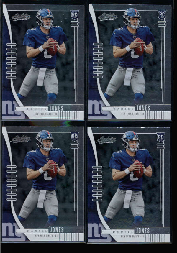LOT OF (4) DANIEL JONES 2019 PANINI ABSOLUTE #107 ROOKIE RC FC3104 | eBay