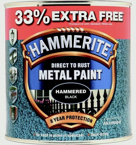 HAMMERITE DIRECT TO RUST QUICK DRYING METAL PAINT ALL COLOUR 250ML ...