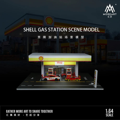MoreArt 1/64 Shell Gas Station Scene Diorama - LED Lighting | eBay ...