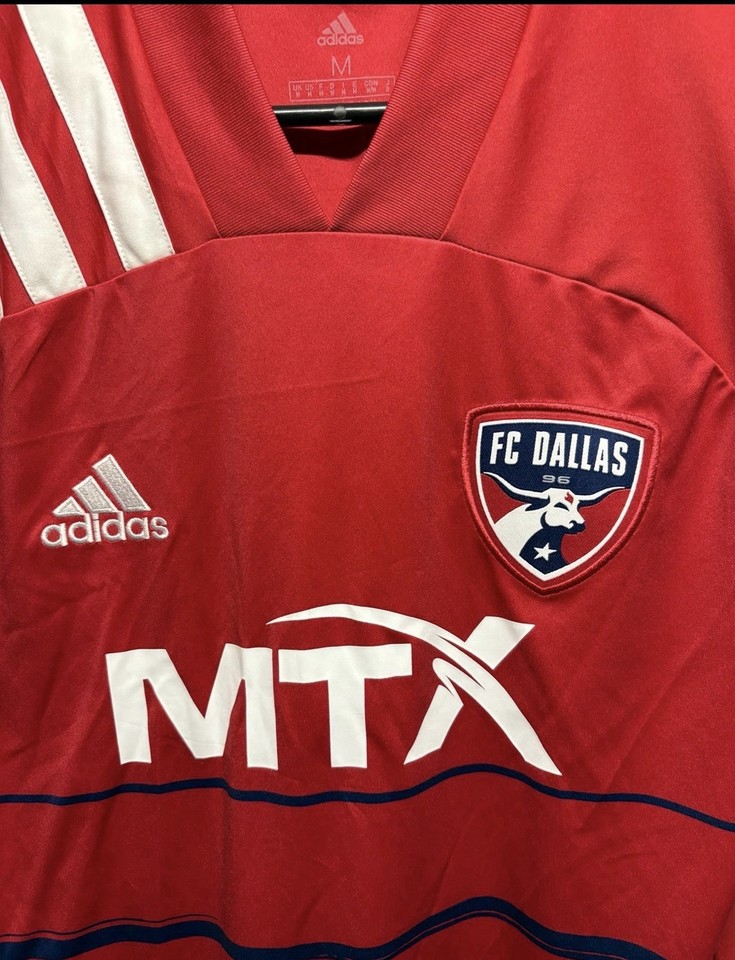 adidas FC Dallas Red Blue White Soccer Jersey Men's Size M Official ...