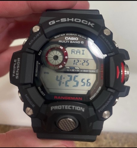 Casio GW9400-1 G-Shock Rangeman Black Red Digital Dial Resin Band Men ...