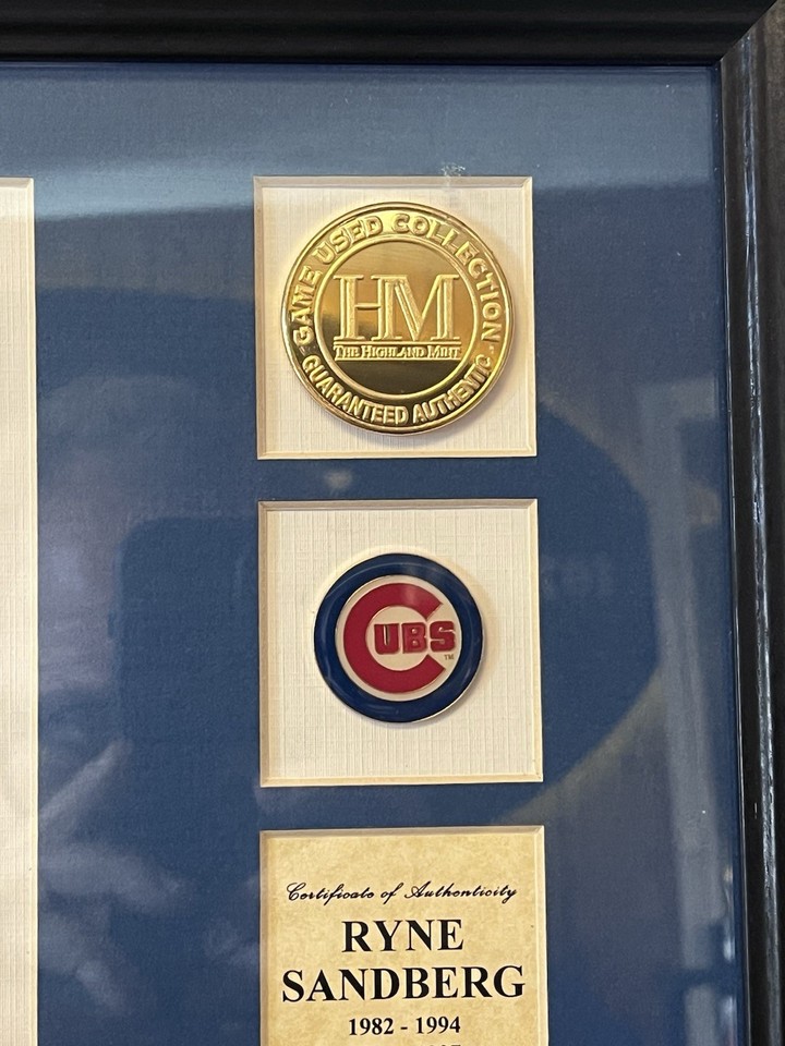 Highland Mint Ryne Sandberg Picture With Brick From Wrigley 3rd Base ...