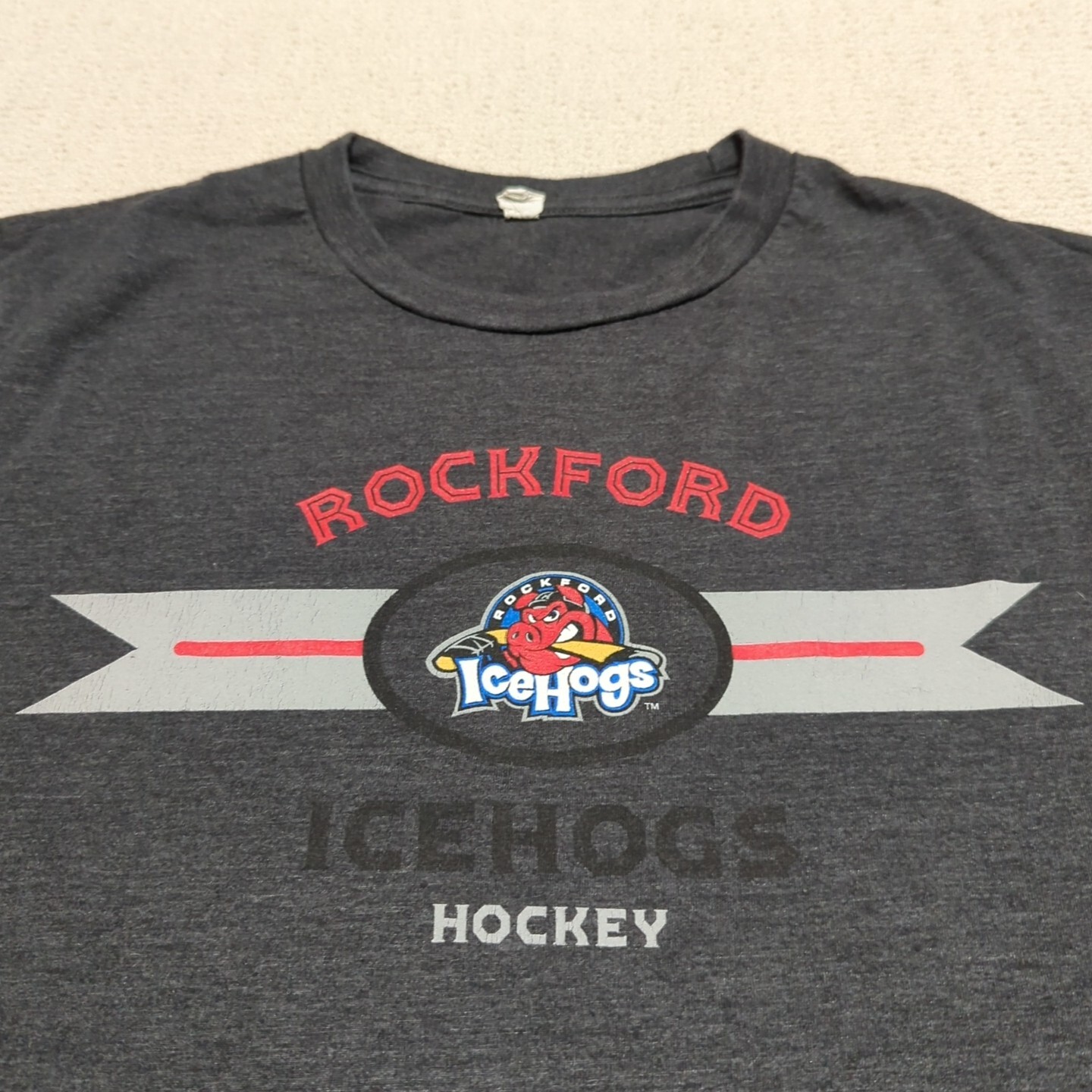 VINTAGE Rockford IceHogs Shirt Gray Chicago Blackhawks AHL Minor League ...