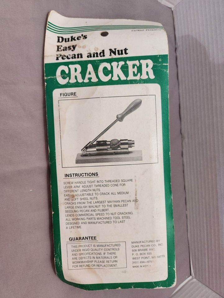 Duke's Easy Pecan and Nut Cracker Steel Wood Handle Walnut Hazelnut ...