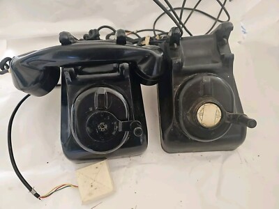 Vintage Leich Non-Dial Crank Magneto Bakelite 2 Desk Phone Telephone | eBay