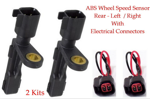 2 X ABS Wheel Speed Sensor Rear L & R W/Connectors Fits Jeep Liberty ...