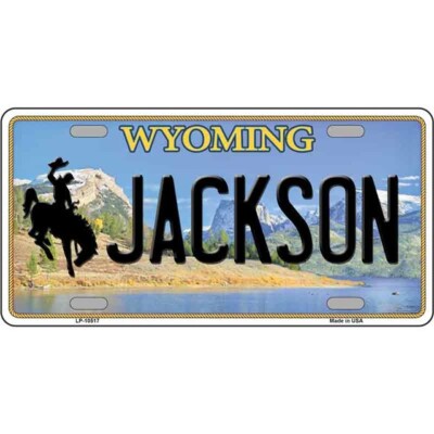 Jackson Wyoming License Plate Metal Sign Plaque Art Car Truck Wall Home ...