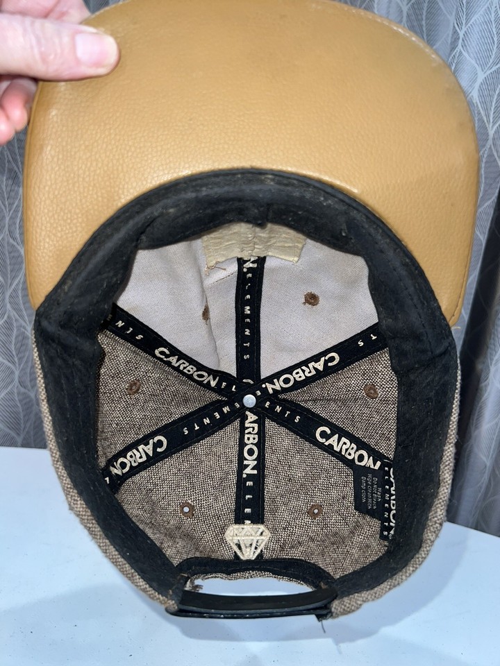 Carbon Elements Brand w Diamond Logo Patch Hat Cap Snapback Tweed Tan ...