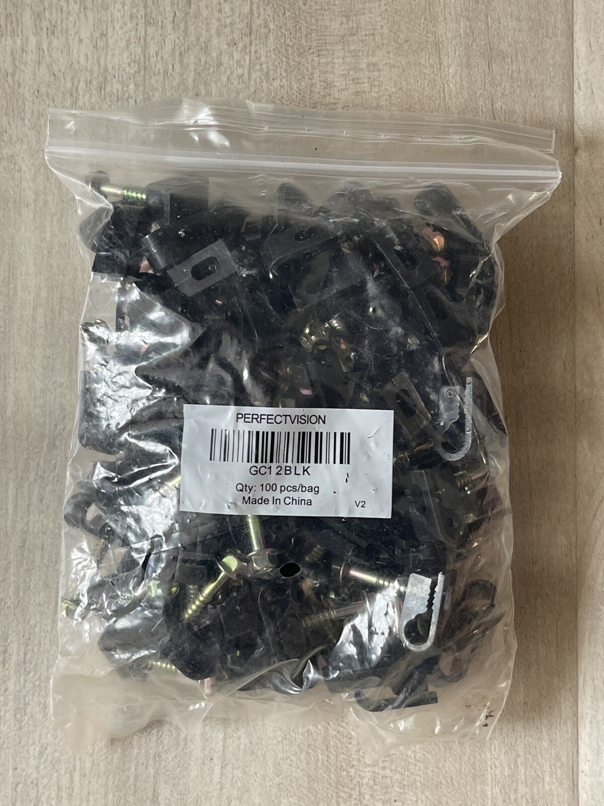 100 Black Flex Clips for Single Coax Cable Wire Mount Coaxial RG6 RG59 ...