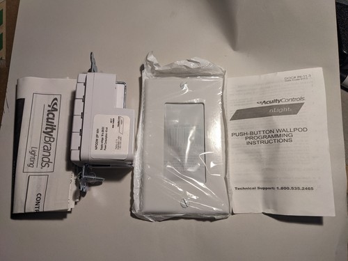 26 Acuity Controls nPODM 2p IV nLight Push Button WallPod Ivory Sensor ...