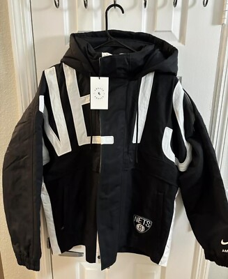 Nike Ambush NBA Collection Brooklyn Nets Logo Black Hooded Jacket Women ...