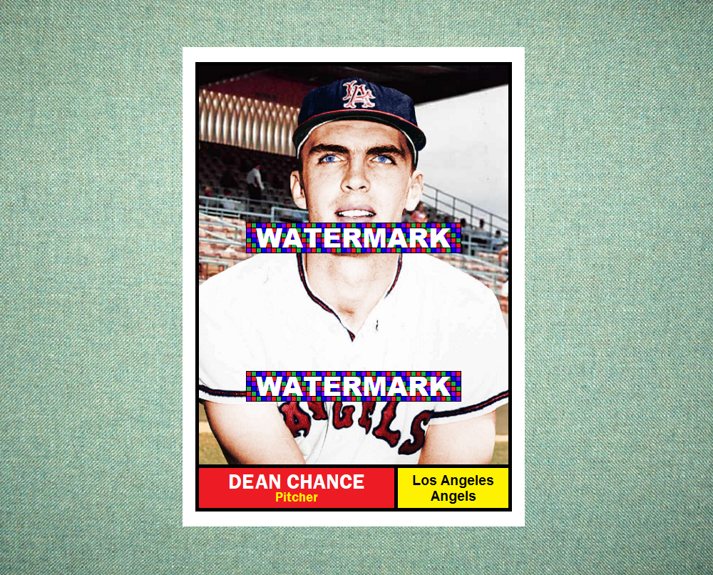 Dean Chance Los Angeles Angels 1961 Style Custom Baseball Art Card | eBay