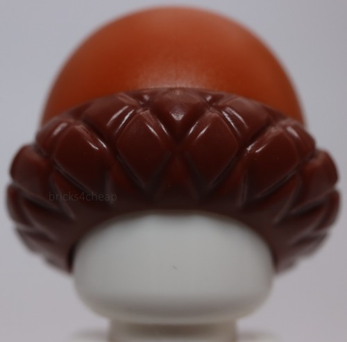 Lego Dark Orange Minifig Headgear Hat Acorn with Reddish Brown Cupule ...