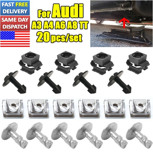 20X For Audi VW Skoda Under Engine Cover Undertray Fitting Clips Kit ...