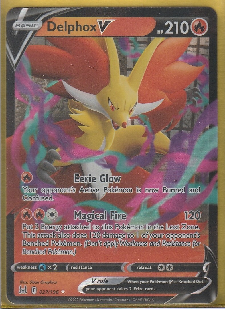 Pokemon Lost Origin Delphox V Card #27 NM/Mint | eBay