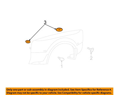 FORD OEM 99-10 F-250 Super Duty-Side Marker Lamp Retainer F81Z15A436AA ...