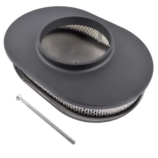 12" Oval Fully Finned Black Aluminum+Element Suit 4 Barrel Carbs Air ...