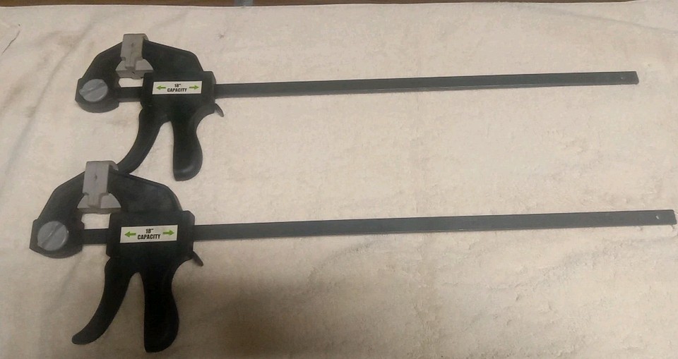 Lot Of 4. Woodworking Clamps 18" Long Bar Clamps. 2 Are Racheting 2 Are ...