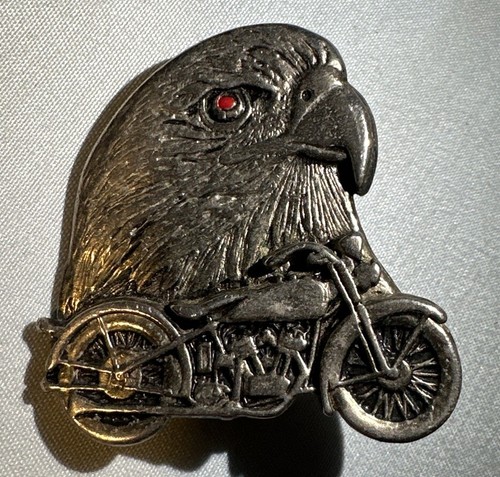 Eagle Head Motorcycle Silver Tone Pin Vest Jacket Pin | eBay