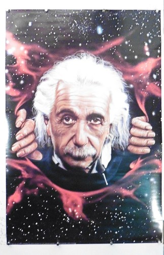 EINSTEIN BLACK HOLE DESIGN BY TIM SCOGGINS, AUTHENTIC 2001 POSTER NOS ...