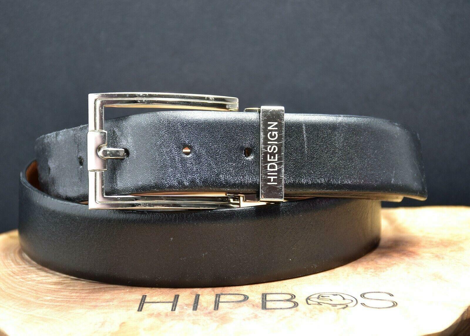 Hidesign Classic Reversible Mens Leather Belt Black B… - Gem