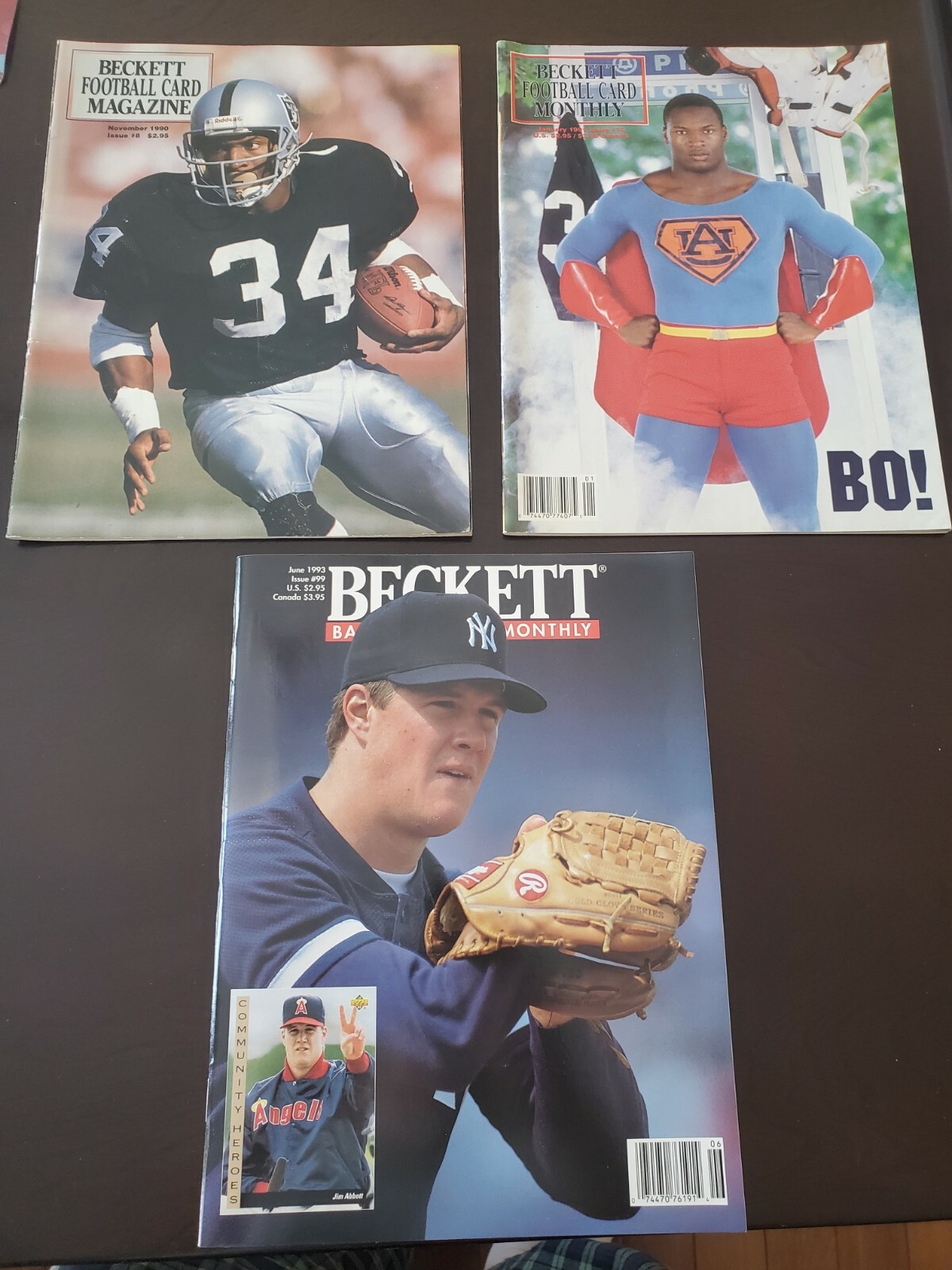 Bo Jackson Beckett Football Baseball Magazine November 1990 January ...