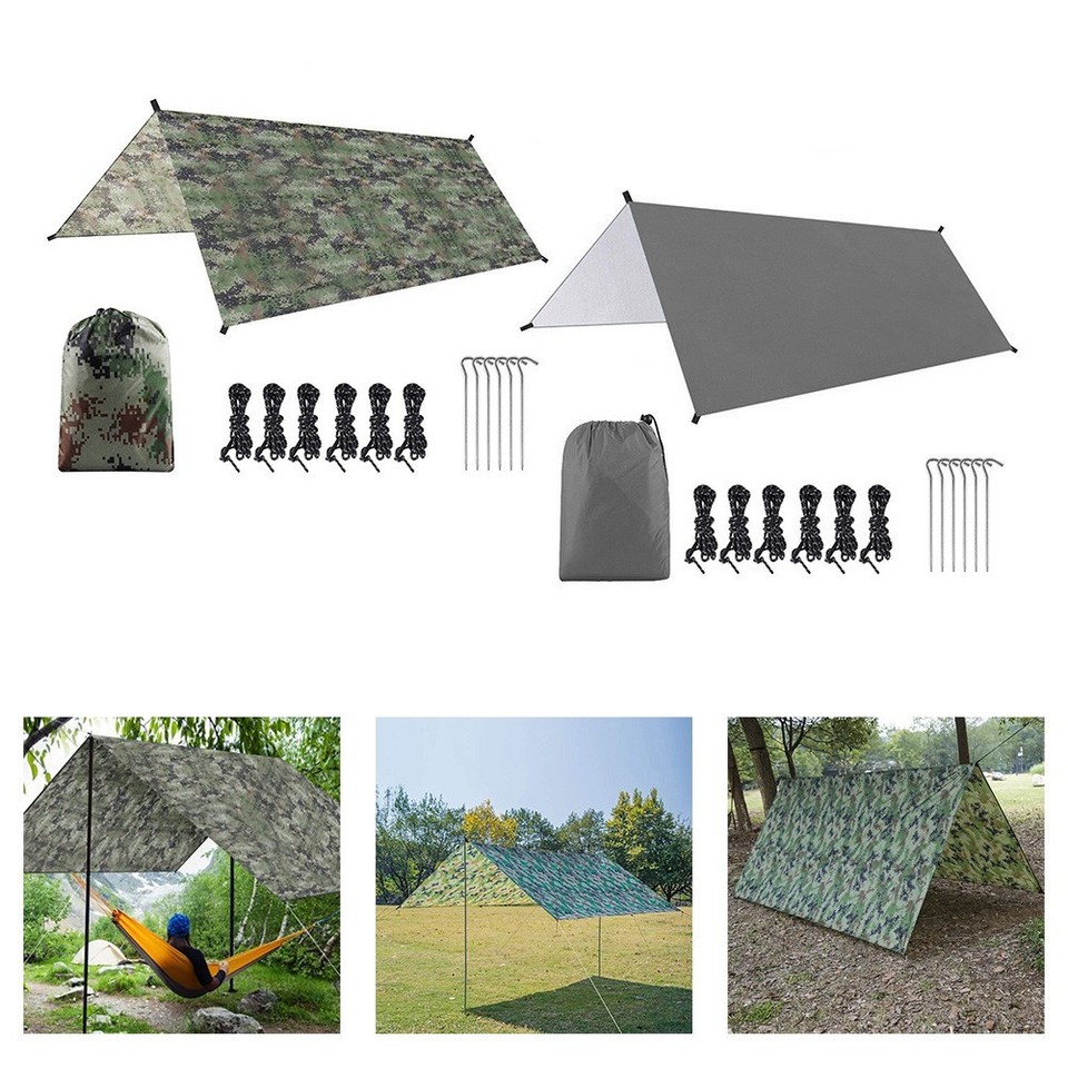 Camping Adventure Camping Tarp Outdoor Shelter Camping Gear Easy Setup ...