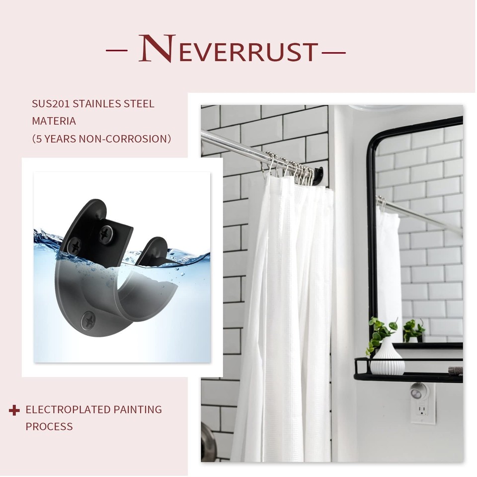 Closet Rod Holders, 1 1/4 Inch Heavy Duty Closet Rod Bracket End ...