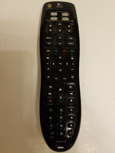 Logitech Harmony 300 Remote Control 915-000143 Tested Very Good D6 for ...