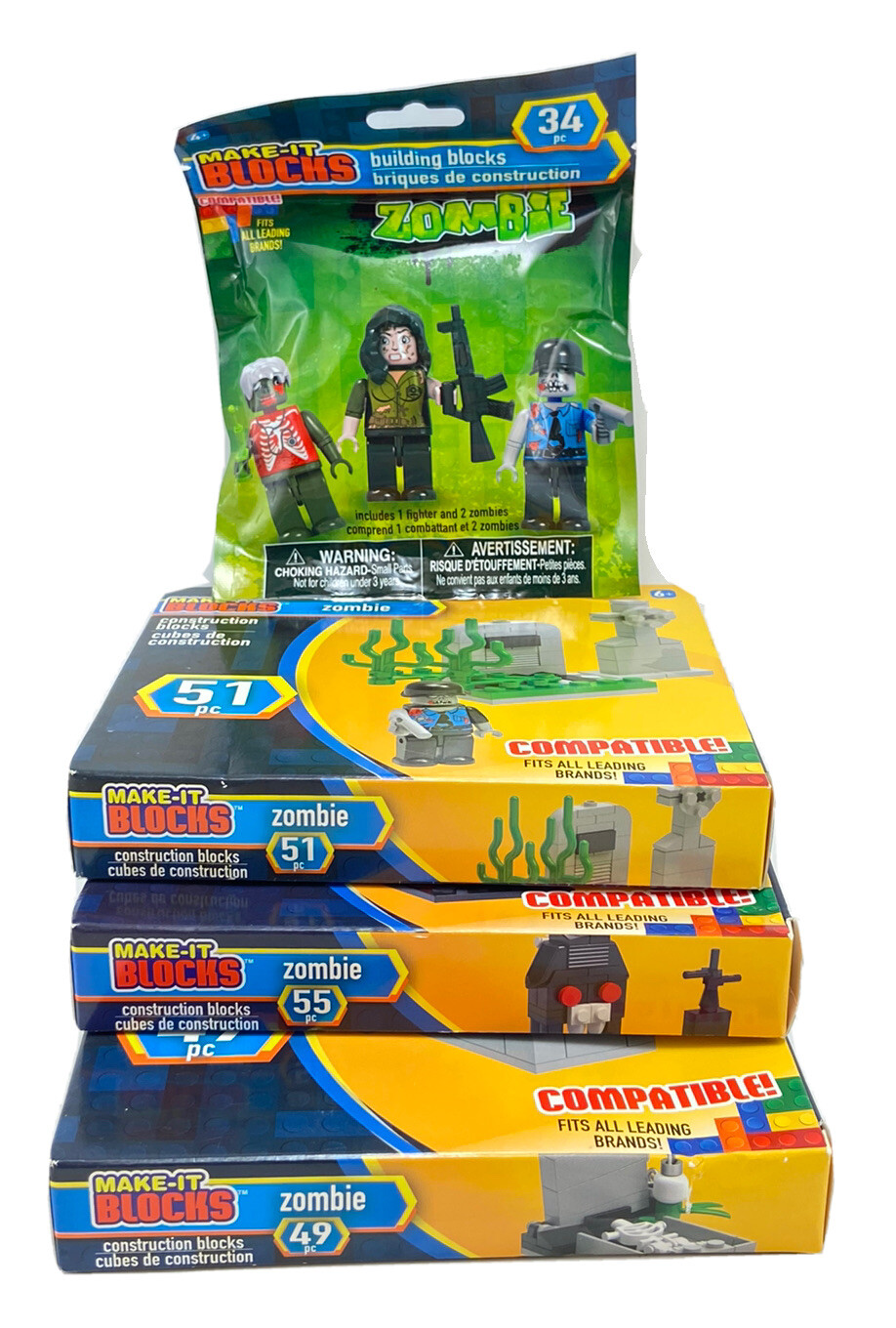 Make It Blocks Zombie Set Of Four | eBay