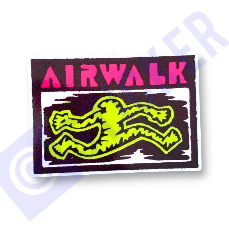 Vintage Style Airwalk Skateboard Sticker 3.5" - Classic Gloss UV ...