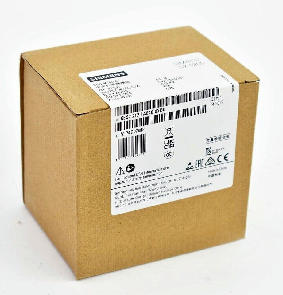 New Siemens 6ES7212-1AE40-0XB0 SIMATIC S7-1200 CPU 1212C 6ES7 212-1AE40 ...