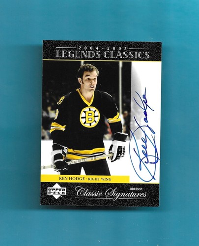 04-05 UD Legends Classics SIGNATURES AUTO # CS23 KEN HODGE BOSTON ...