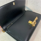 NEW Tory Burch Eleanor Black Leather Convertible Chain Strap Shoulder ...