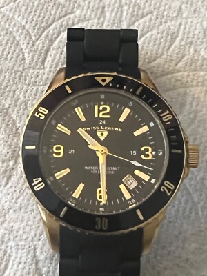 Swiss Legend "Luminous" Watch 913001156, Black & Gold | eBay