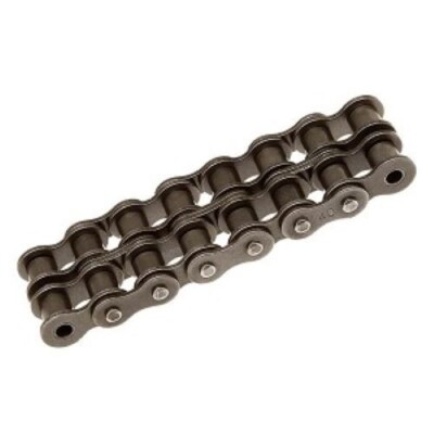 #40-2R Double Strand Riveted Roller Chain 10FT Roll with Connecting ...