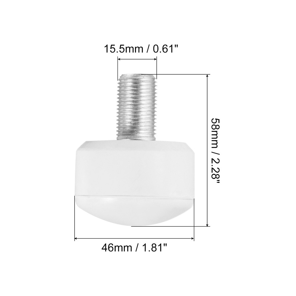 Roller Skate Toe Stops Rubber Brake Stoppers Block with Bolts 82A Round ...