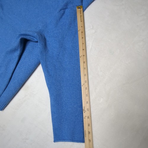 J Jill Blue Knit Sweater Long Sleeves Women's Size XL Cotton Cozy Warm ...