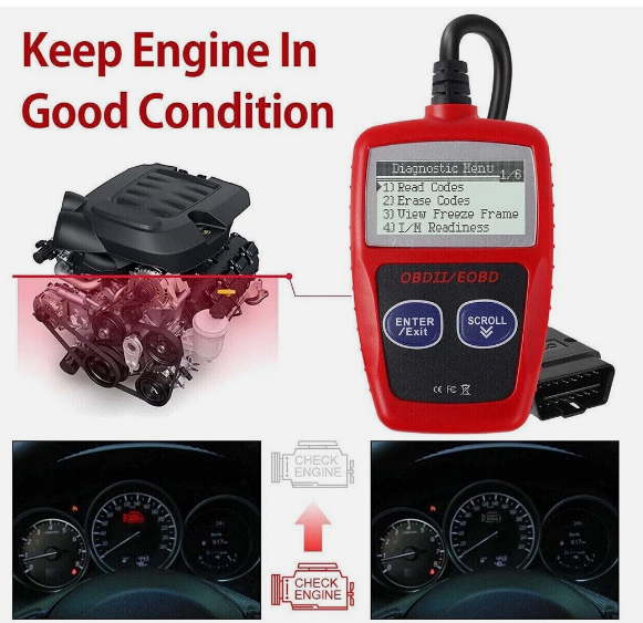 Car Code Reader OBD2 Scanner Car Check Automotive Engine Fault ...