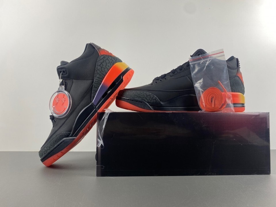 Jordan 3 Retro J. Balvin Rio Smiley Black Rainbow Men's Size US 7-12 | eBay