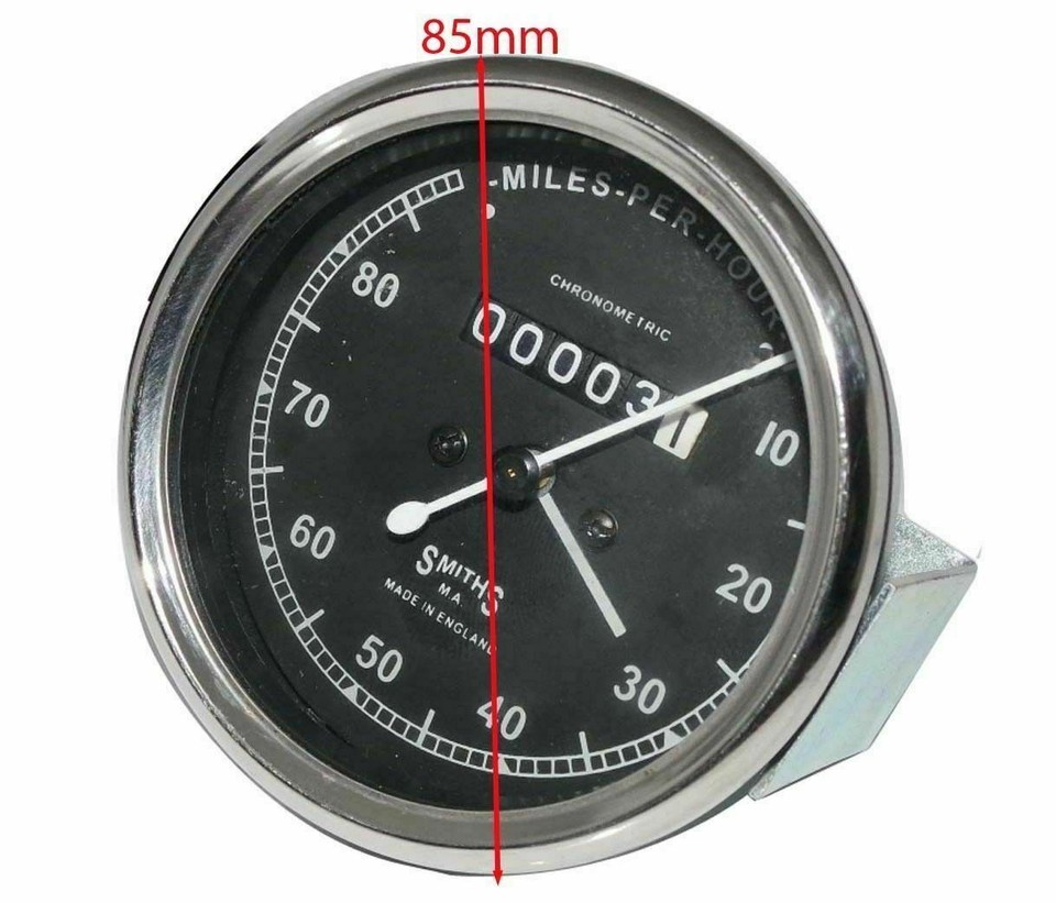 Speedometer Speedo 80 Mph Replica Smiths 80mm Face Dia Fits Royal ...