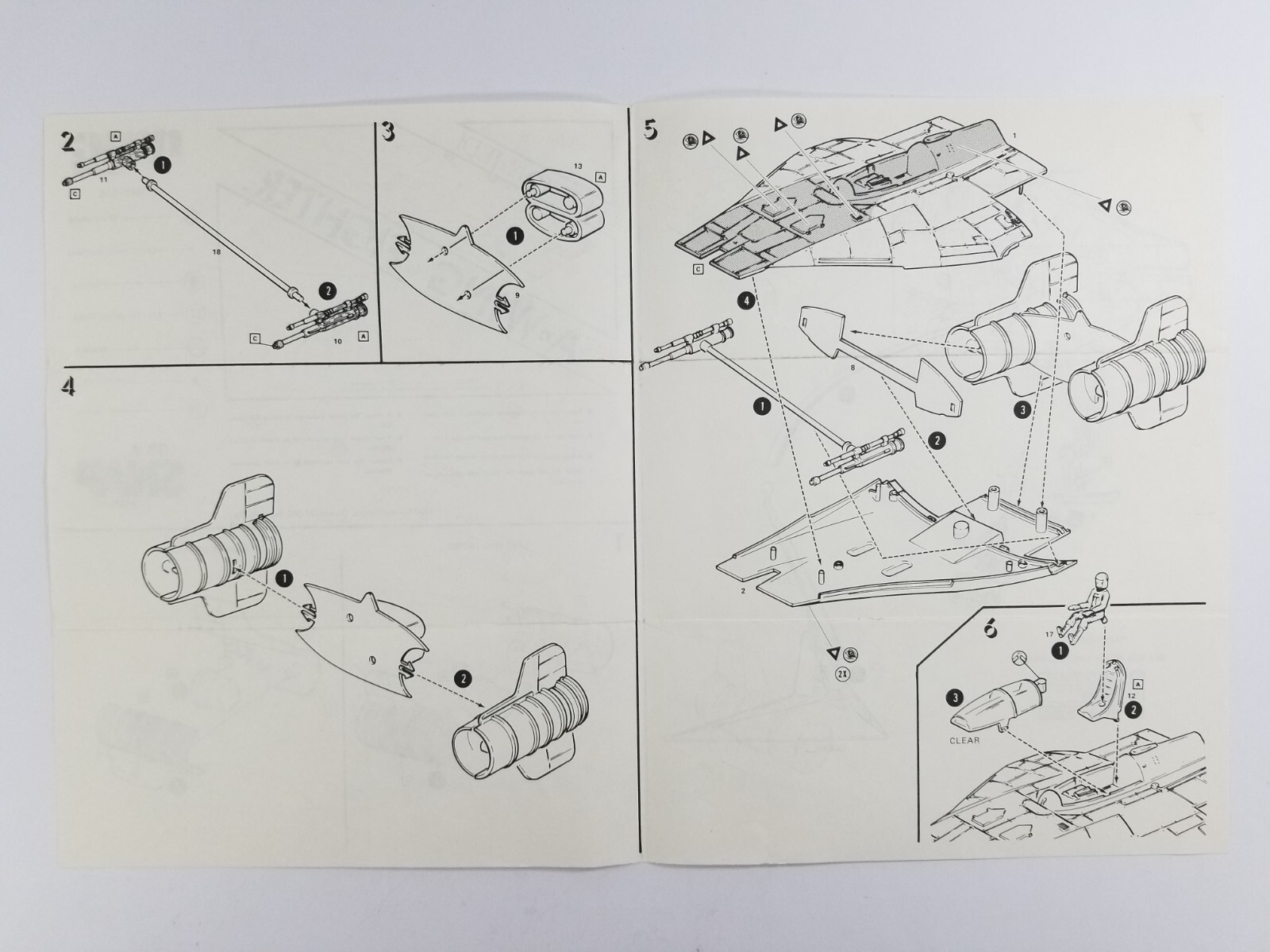 MPC 1983 STAR WARS A-WING FIGHTER MODEL KIT ASSEMBLY INSTRUCTIONS 78 ...