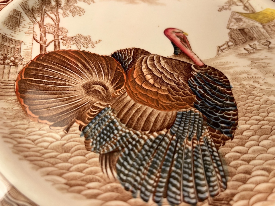 8 RARE Vtg JOHNSON BROTHERS Barnyard King 1950-1970 TURKEY DINNERS | eBay