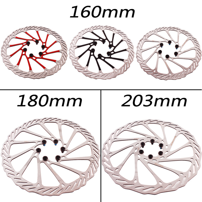 160/180/203mm MTB Bike Disc Brake Rotor Bike IS Brakes Adapter Caliper ...