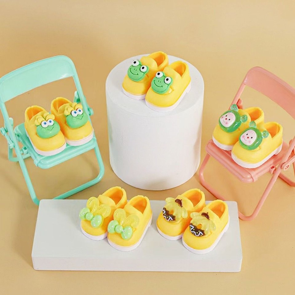 Imitation Leather Pattern Mini Shoes PVC 4cm Shoes Doll Dress up ...