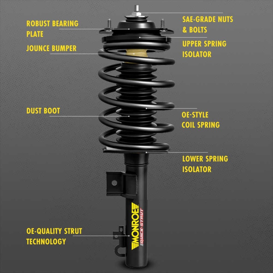 Suspension Strut and Coil Spring Assembly-Quick-Strut Complete Strut ...